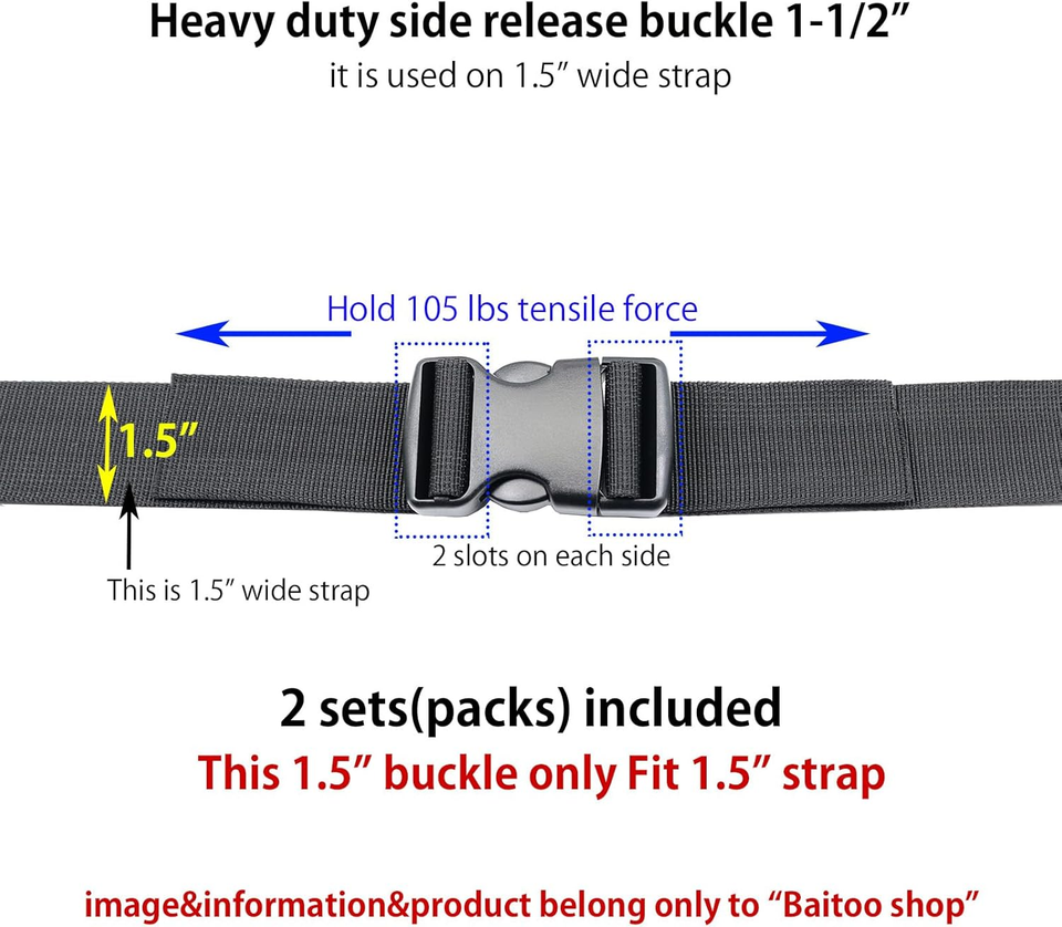 Side Release Buckles Heavy Duty Plastic Buckle Snap Clips Clasps ...