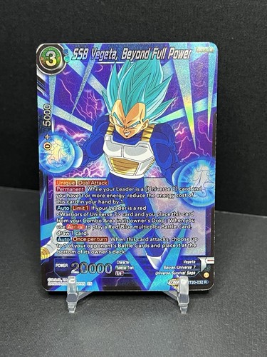 DRAGON BALL SUPER SSB VEGETA, BEYOND FULL POWER BT20-032R HOLO NM POWER ...
