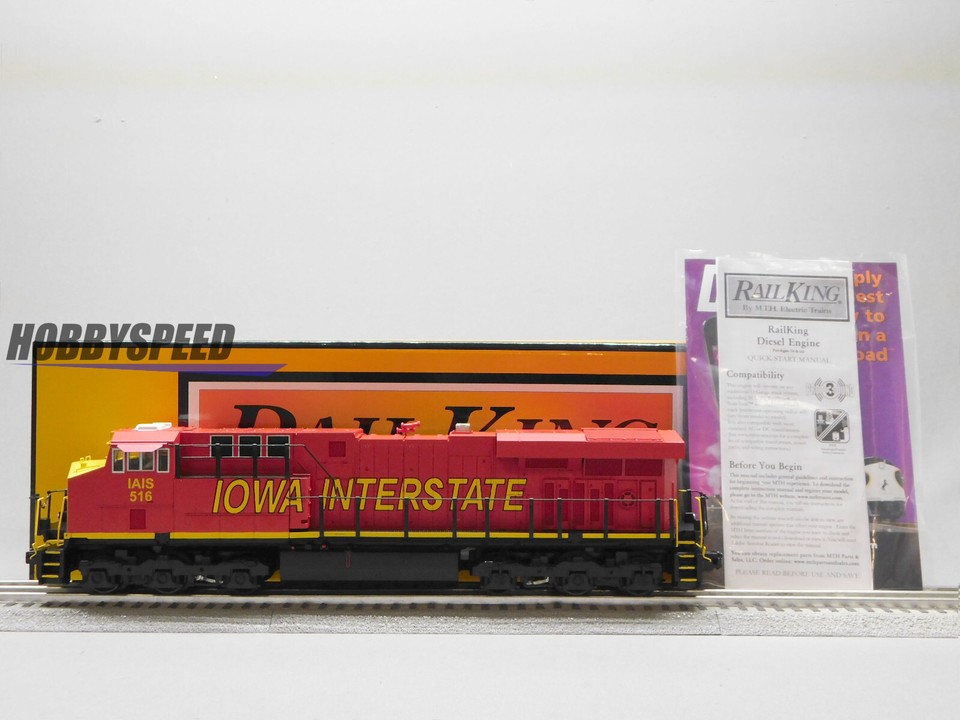 MTH RAILKING IOWA INTERSTATE ES44AC IMPERIAL DIESEL #516 O GAUGE 30 ...