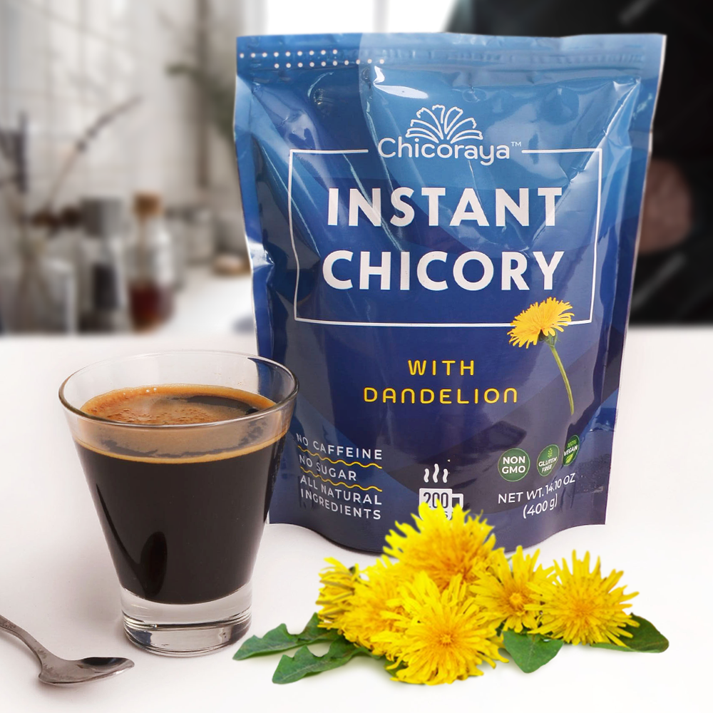 CHICORAYA Coffee Alternative (14.1 oz) - Chicory Root Powder Beverage ...