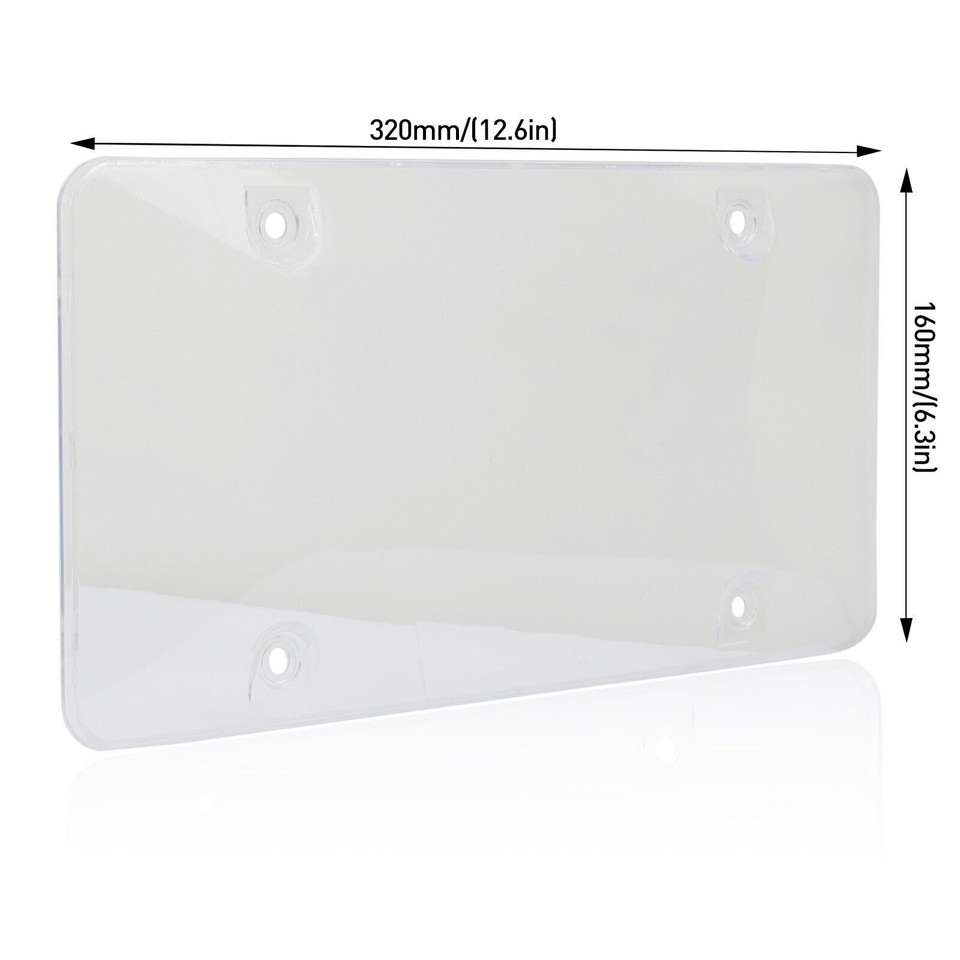 2 Unbreakable Clear Bubble License Plate Tag Holder Frame Bumper Shield ...