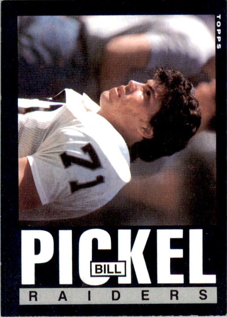 1985 TOPPS BILL PICKEL LOS ANGELES RAIDERS #296 | eBay
