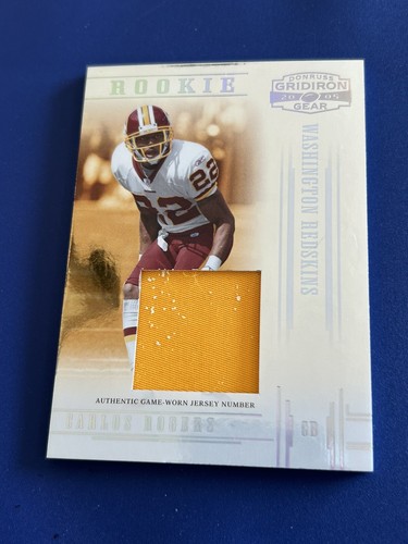 2005 Donruss Gridiron Gear Jersey Number /100 Carlos Rogers #147 Rookie ...