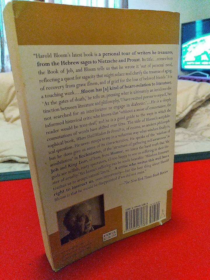 Where Shall Wisdom Be Found? by Harold Bloom 9781594481383| eBay