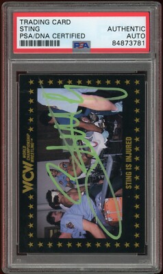 Sting PSA/DNA Slabbed 1991 WCW Championship Marketing 85 Signed Auto ...