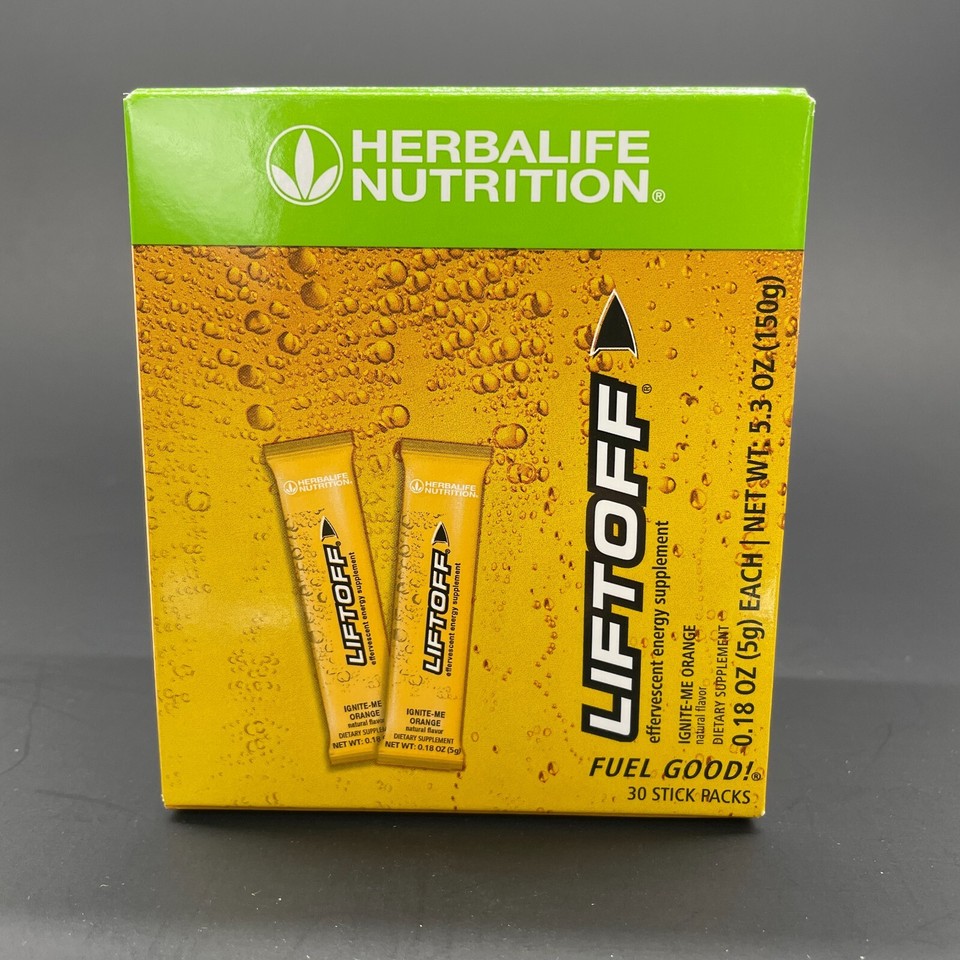 Herbalife Liftoff 30 Stick Packs - Pomegranate/Tropical Fruit/Lemon ...