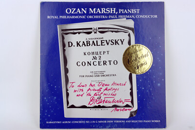 D. KABALEVSKY SIGNED: 2ND PIANO CONCERTO * OZAN MARSH,RPO * CBS P14254 ...