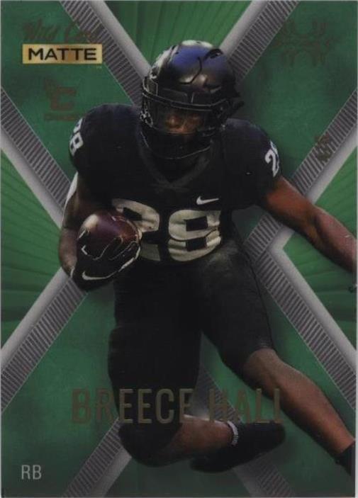 2022 Wild Card MATTE - X-Plode Breece Hall #MXP-4 Chase Green-Green X ...
