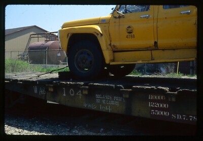 Railroad Slide - Norfolk & Western #4788 MOW Truck on Wabash #104 Flat ...