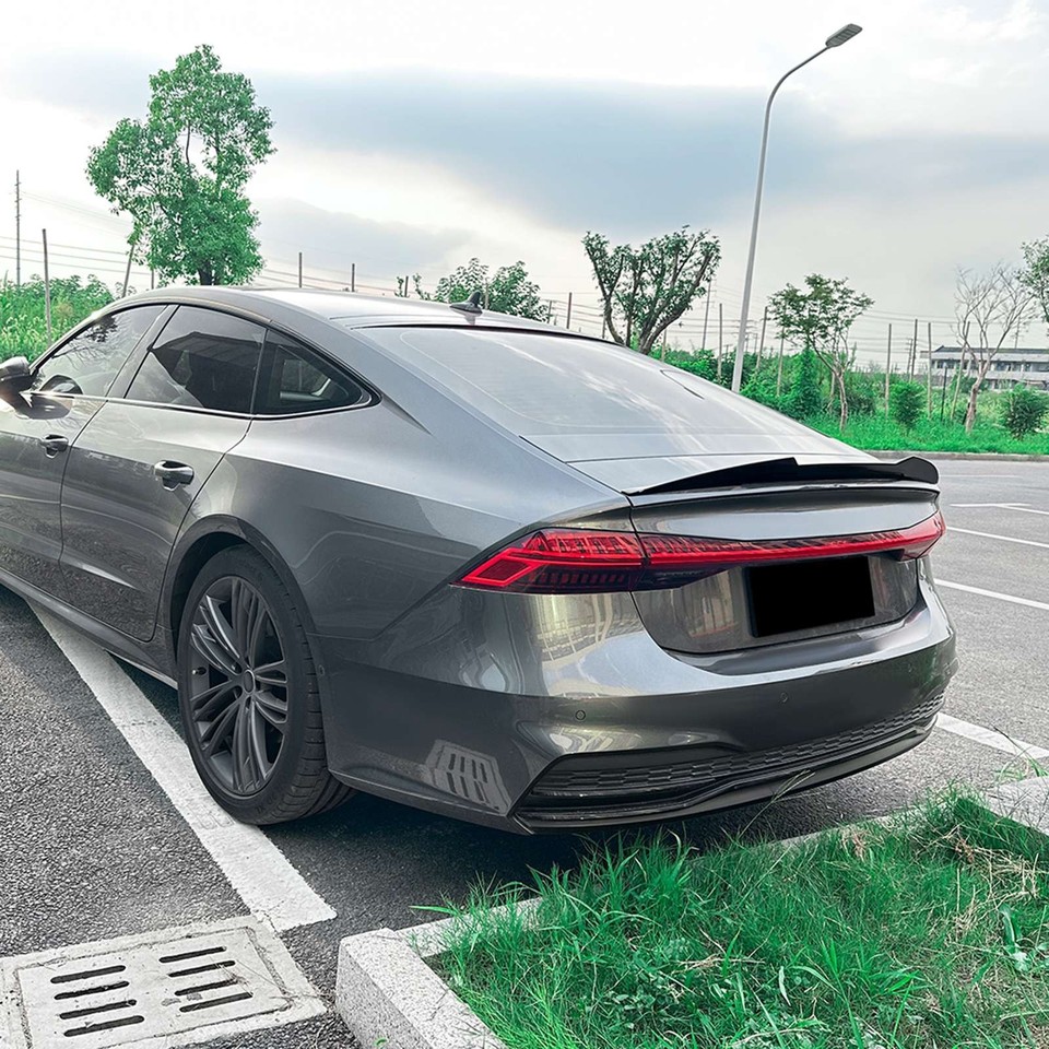 Gloss Black Car Rear Tail Wing Trunk Spoiler Lip For Audi A7 S7 RS7 C8 ...