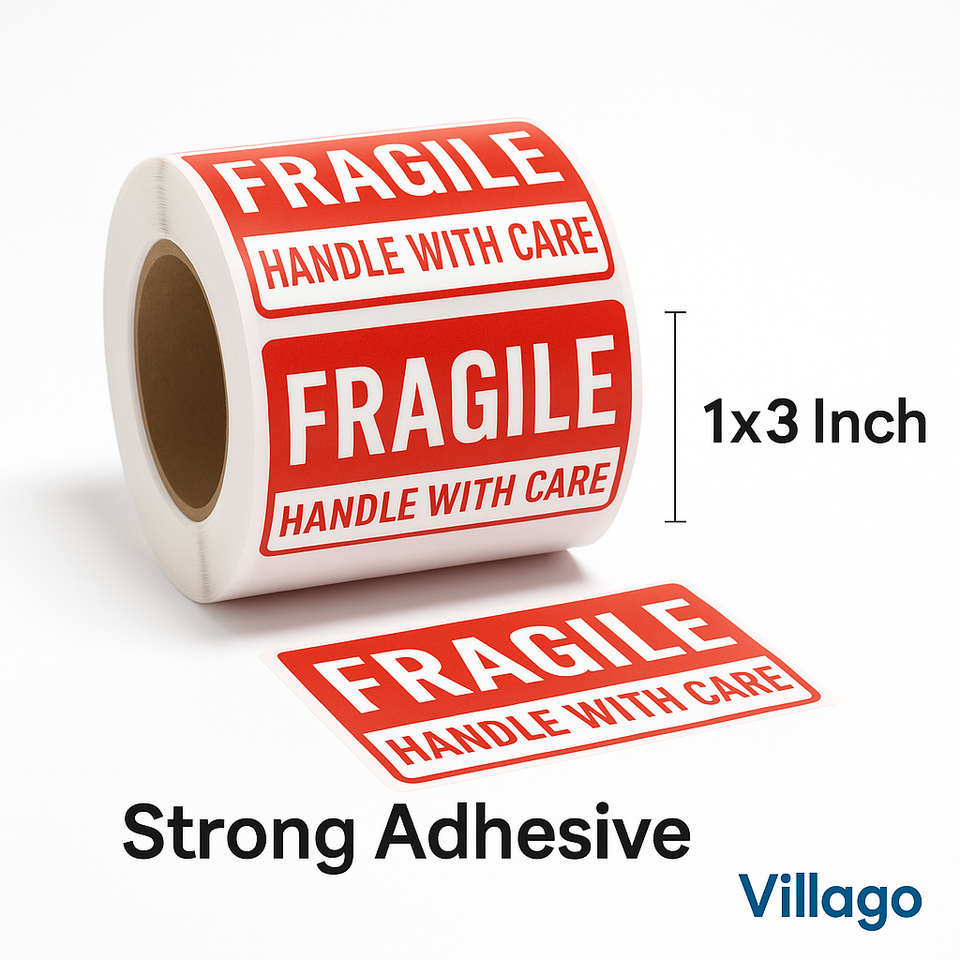 FRAGILE Stickers 1x3 Inch | Handle With Care Labels 1000 Pack | Strong ...