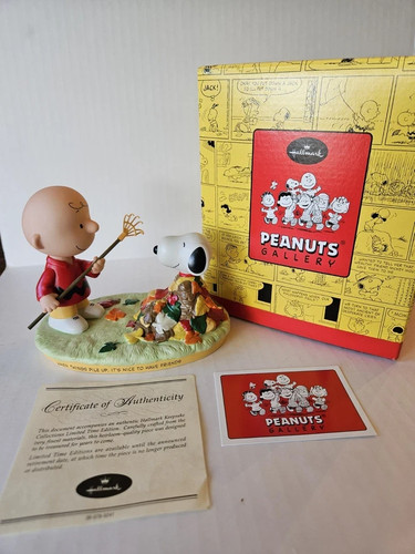 Peanuts Hallmark Charlie Brown & Snoopy "Working Together" Figurine ...