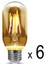 Retro Vintage LED 4w Edison Style Filament Tube Bulb Smoked Gold Glass ...