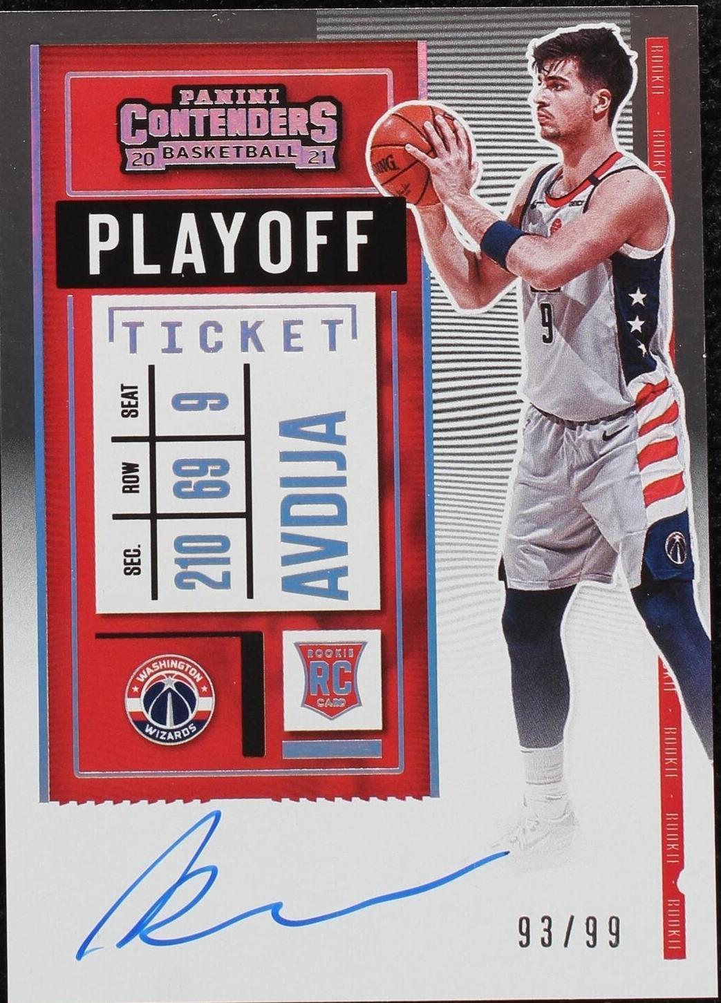 2020-21 Panini Contenders - Rookie Ticket Variation Deni Avdija #137 ...