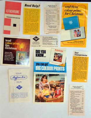 Old Small Leaflets Photography Interest Kodak Agfa Ilford | eBay