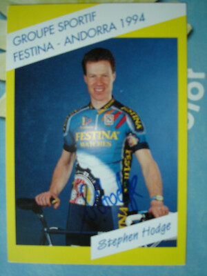 cyclisme Stephen Hodge carte signée/autographe FESTINA 1994 | eBay