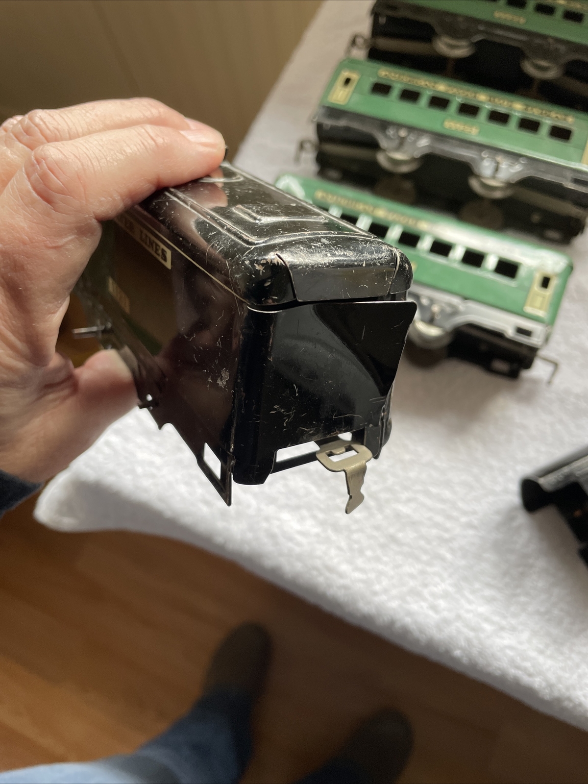 Rare American Flyer Lines Brass Piper Train Engine Pre War With Cars 30 ...