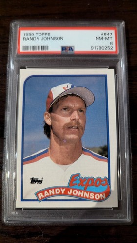 1989 Topps - #647 Randy Johnson (RC) PSA 8 NM-MT | eBay