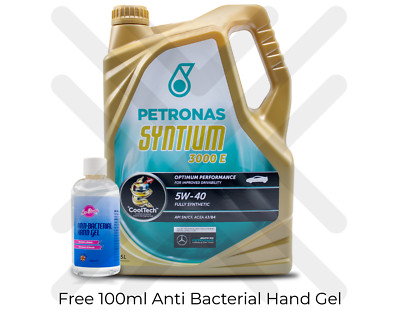 MB229.5 Engine Oil Petronas Syntium 3000 5W-40 5 Litres 5L + FREE GIFT ...