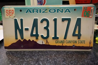 ARIZONA LICENSE PLATE GRAND CANYON STATE DESERT SCENE 🌵 RANDOM LETTERS ...