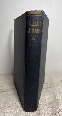 Vintage Book William Hart College Algebra Copyright 1938 | eBay
