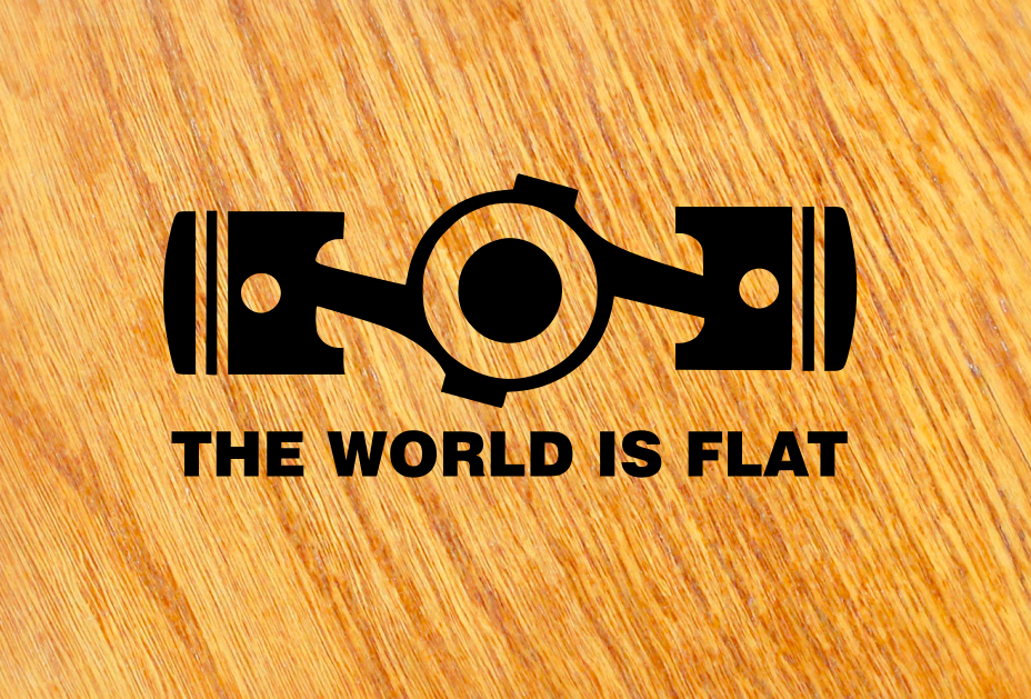 THE WORLD IS FLAT Aufkleber Sticker Boxermotor Decal Fun Auto ...