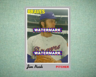 Jim Nash Atlanta Braves 1970 Style Custom Baseball Art Card | eBay