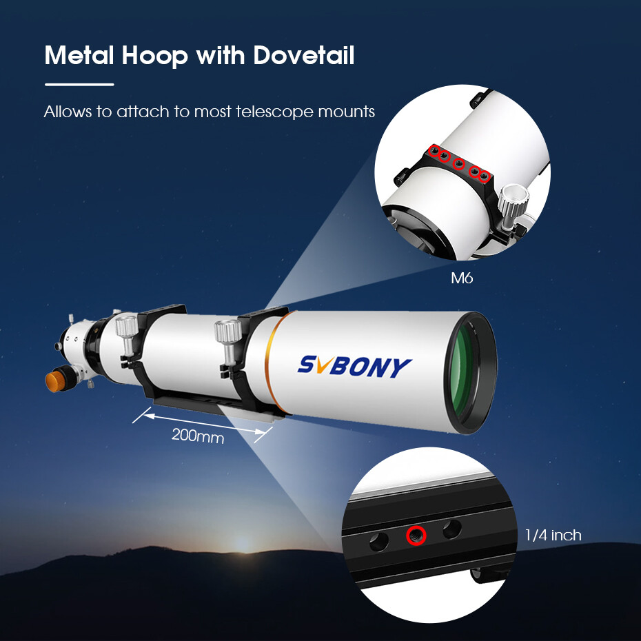 SVBONY SV503 102ED F7 Refractor Astronomical Telescope + SV198 50mm ...