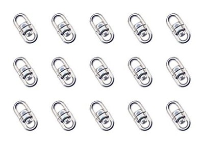 250 Double Eye SWIVEL Connectors Links ~for Split rings, Key Chains ...