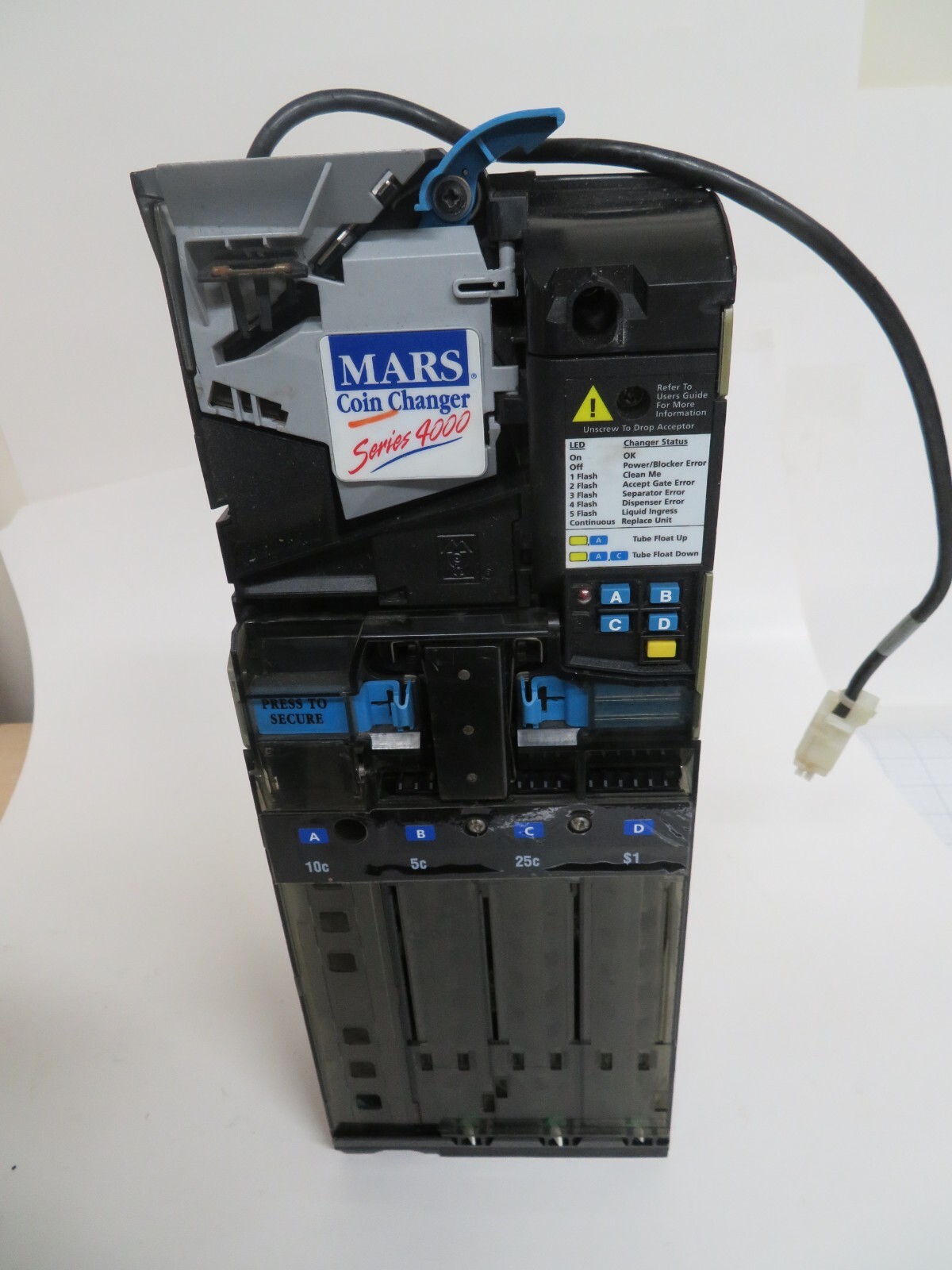 MEI Mars VN 4510 Four Tube MDB Coin Changer Mech with Dollar tube ...