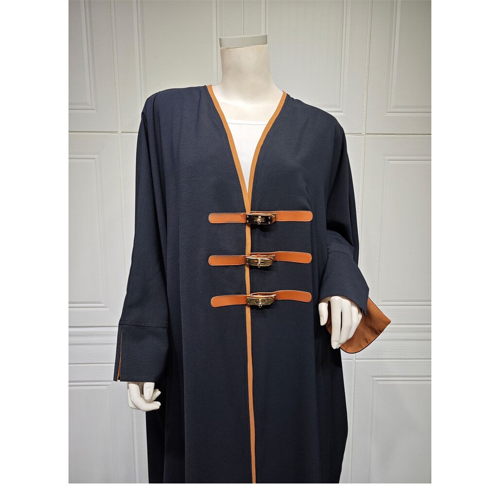 Fashion Women Long Sleeve Abaya Islamic Turkey Kaftan Maxi Dress ...