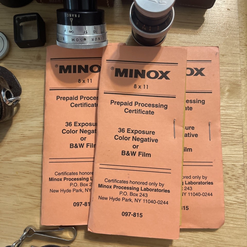 Vintage MINOX Wetzlar A Subminiature Camera MADE IN GERMANY LOT FILM ...