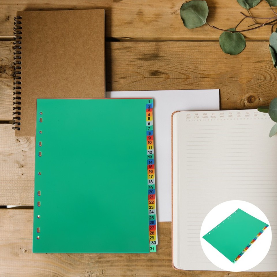Plastic Tabbed Binder Dividers Number Index Divider For Personal ...