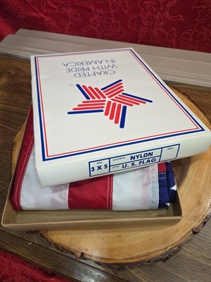 Vintage United States USA Flag CF Flag Company 3' × 5' Nylon NOS | eBay