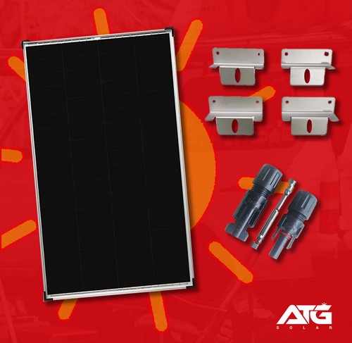 ATG 150W 12V Fixed Solar Panel + BONUS Installation Pack DIY 4WD ...