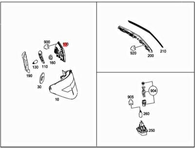 Genuine MERCEDES A207 C207 Rear lamp combination 2079063700 | eBay