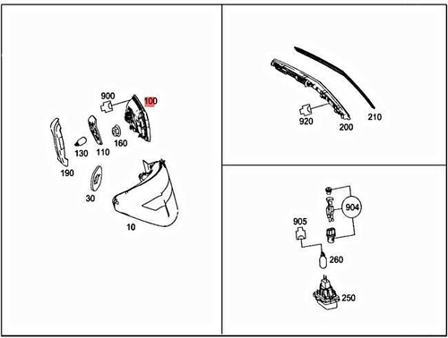Genuine MERCEDES A207 C207 Rear lamp combination 2079063700 | eBay