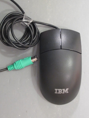 Vintage Black IBM MU29J Mechanical Ball Mouse PS/2 Wired - Very Good ...