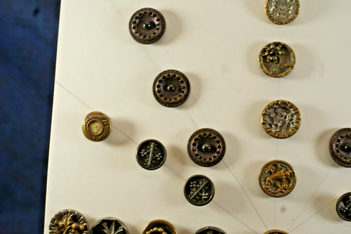 BC2 - Vintage, Antique Buttons, Victorian Small Metal, 48 Buttons ...