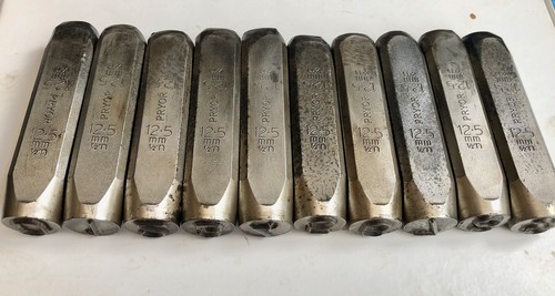 Vintage Pryor Number Punch Set of 10 1/2" 12.5mm Punches Stamps Welding ...