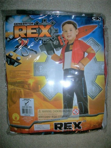 Rubies Generator Rex Jumpsuit Costume M (8-10) Attached Jacket Goggles ...