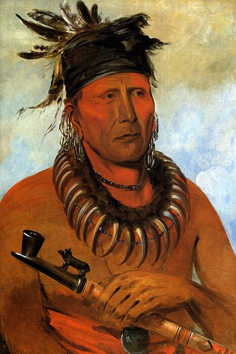HAW CHE KE SUG GA CHIEF TRIBE USA AMERICAN INDIAN 1832 BY GEORGE CATLIN ...