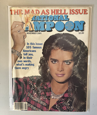 1985 November National Lampoon Magazine, Brooke Shields, Mad as Hell ...