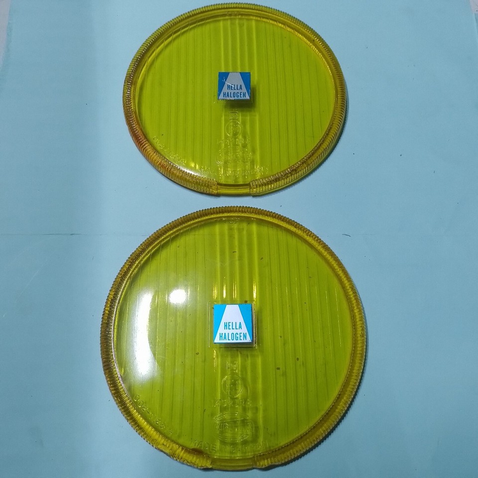 Vintage Hella Lens Halogen 14521R8 Yellow Lens 16cm 2Pcs NOS | eBay