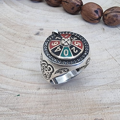 Roulette Ring 925 Sterling Silver Anxiety Rings Gamble Ring for Men ...