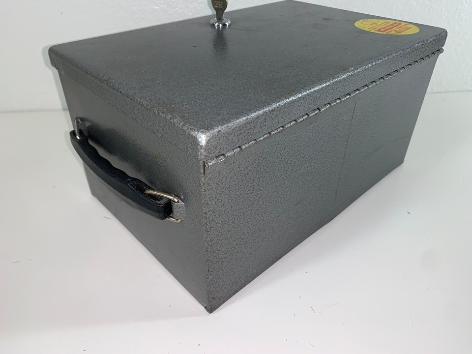 Vintage Rockaway Hammer Paint Fire Resistant Lock Strong Box Cash ...