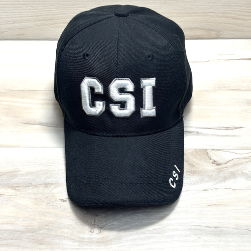CSI Cap Hat Strap Back white Logo Crime Scene Investigation Adjustable ...