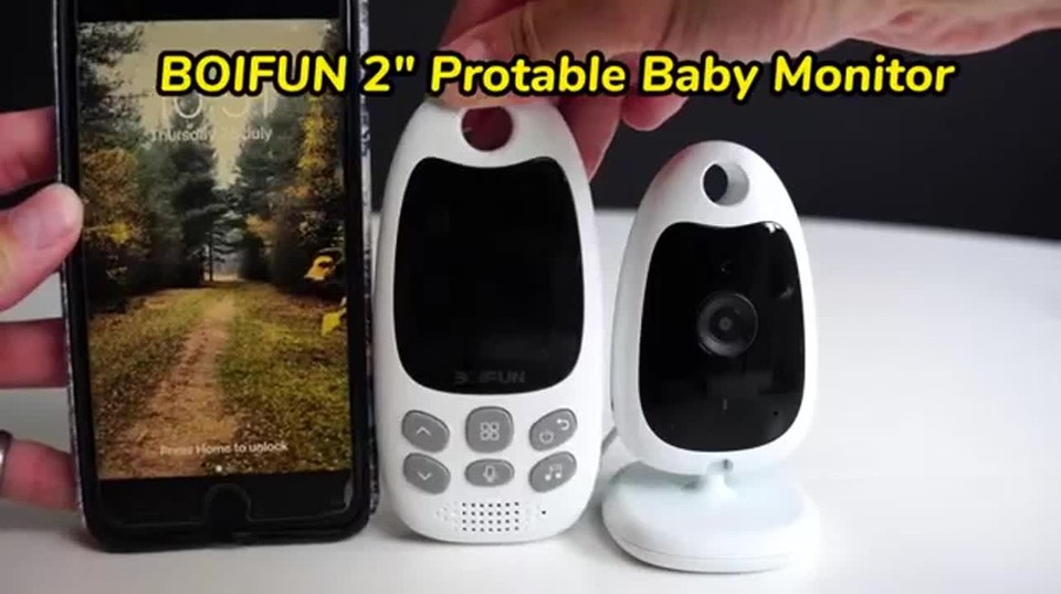 BOIFUN Baby Monitor with Camera and Night Vision 720P No WiFi Two-way ...