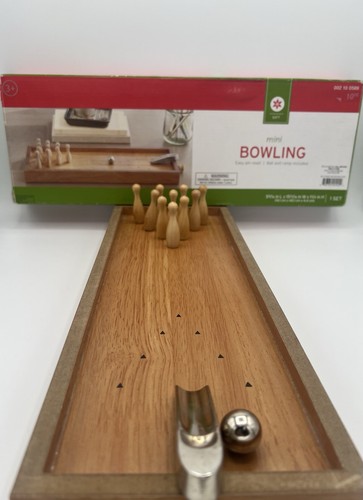 Desktop - Travel Size - Mini Bowling Family Game Set Easy Pin Reset In ...