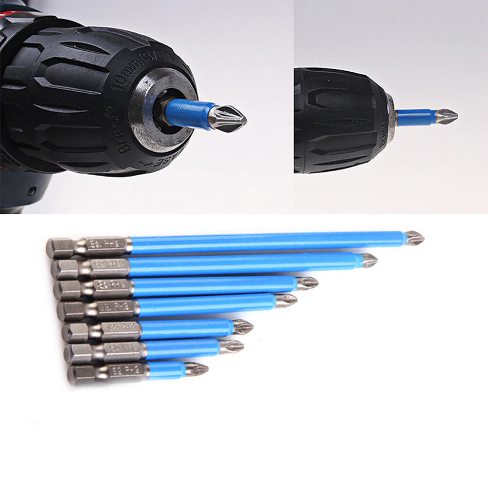 7 Pcs Magnetic Anti-Slip Drill Bit PH2 Cross Bits Set Screwdriver 25mm ...